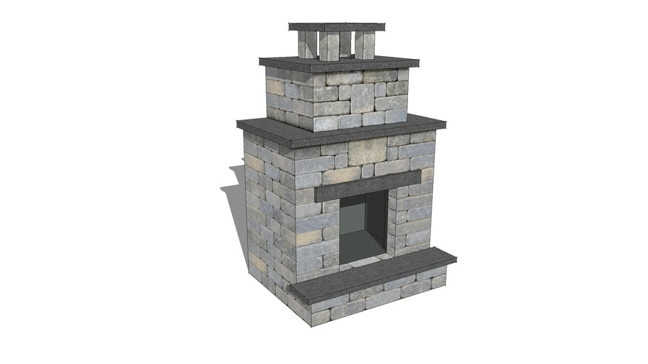 Barkman Quarry Stone Compact Fireplace | 3D Warehouse