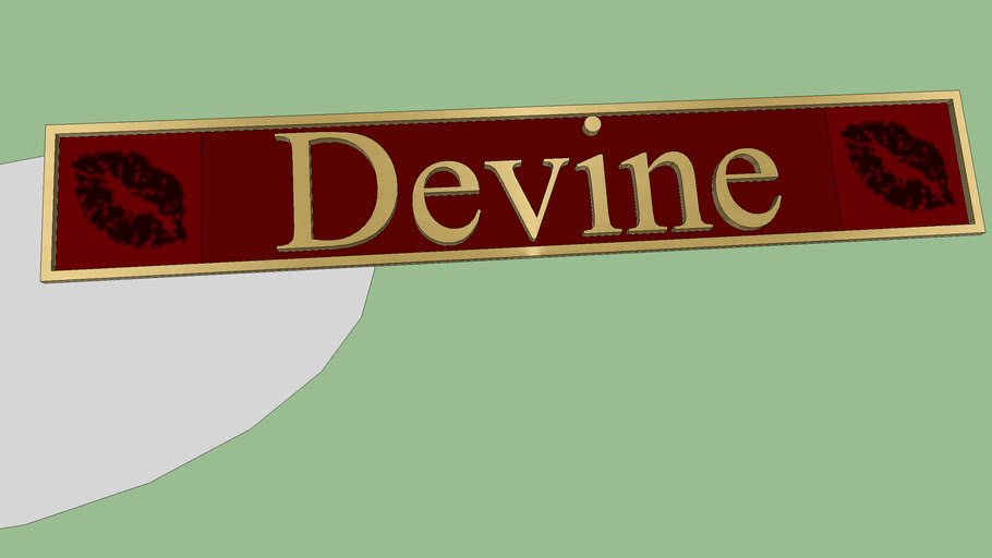 Devine Nameplate | 3D Warehouse
