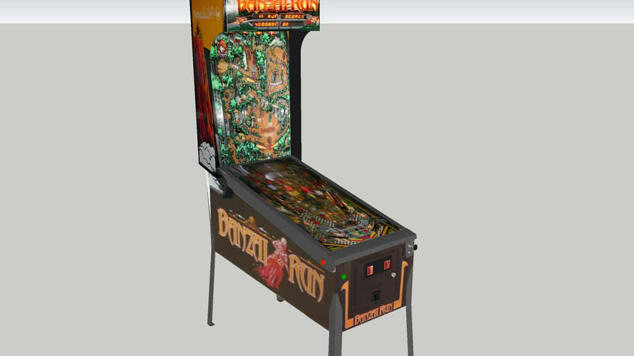Banzai Run pinball machine | 3D Warehouse