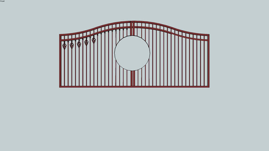 Partially complete drive gate with double arch. | 3D Warehouse