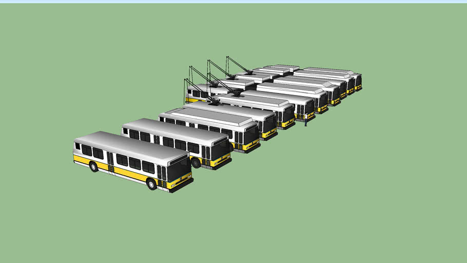 MBTA bus Fleet | 3D Warehouse