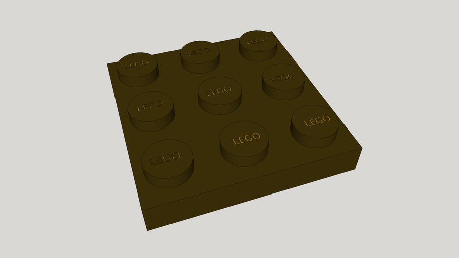 3x3 Lego plate | 3D Warehouse
