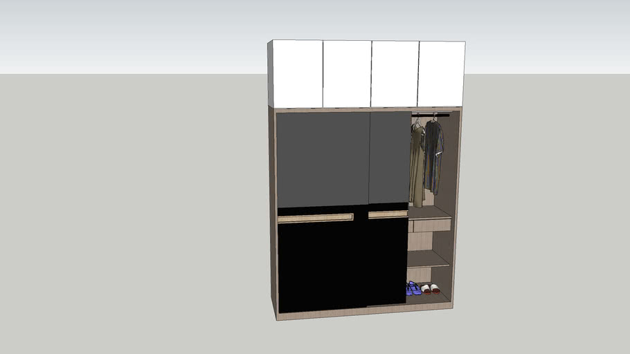 Sliding Wardrobe with LOFT | 3D Warehouse