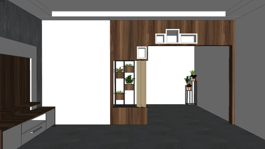 Partition -TV Unit | 3D Warehouse