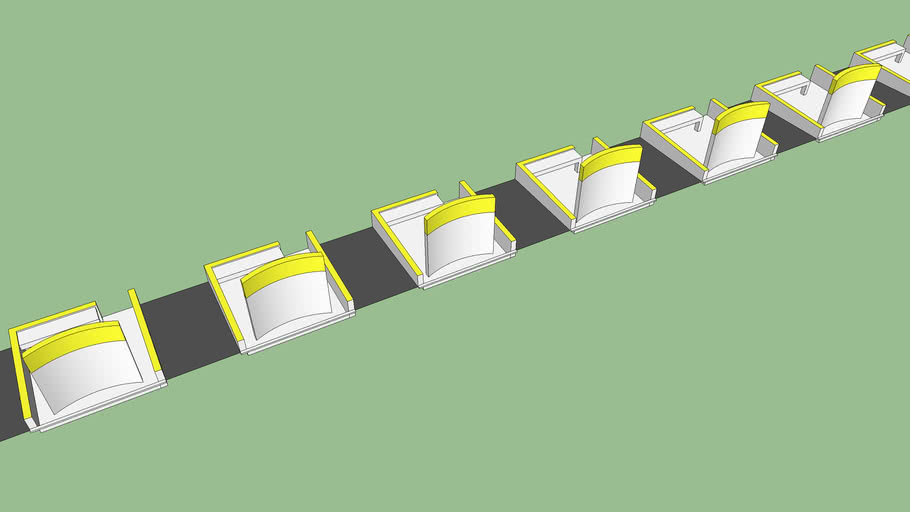 Airport check-in booth (x7) | 3D Warehouse