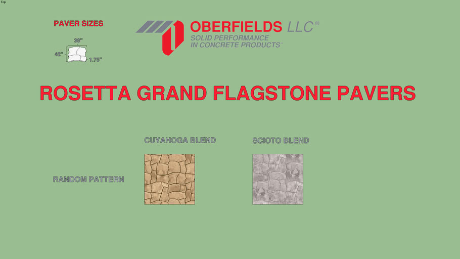 Oberfields Rosetta Grand Flagstone Paver Series | 3D Warehouse