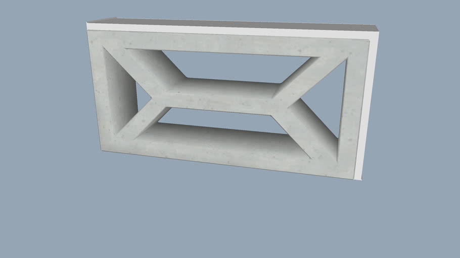 Concrete Screen Block & Grout_4x8x16_05 | 3D Warehouse