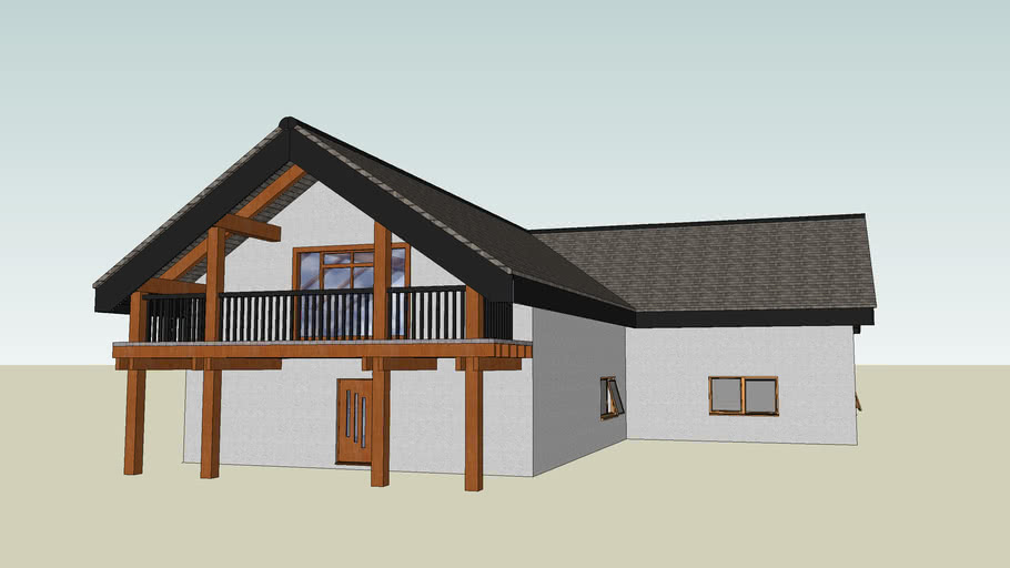 Timber frame house | 3D Warehouse