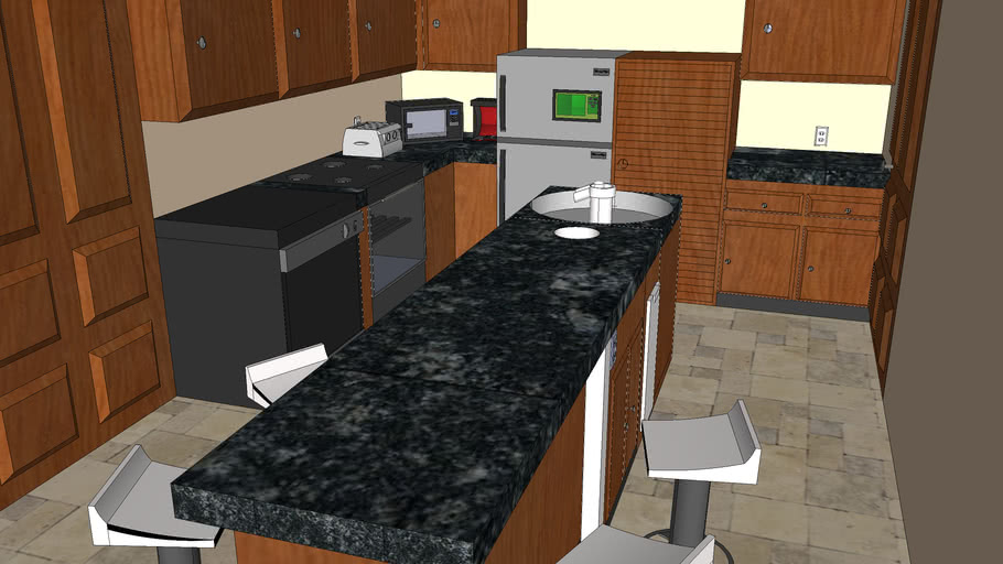 3d kitchen with appliances | 3D Warehouse