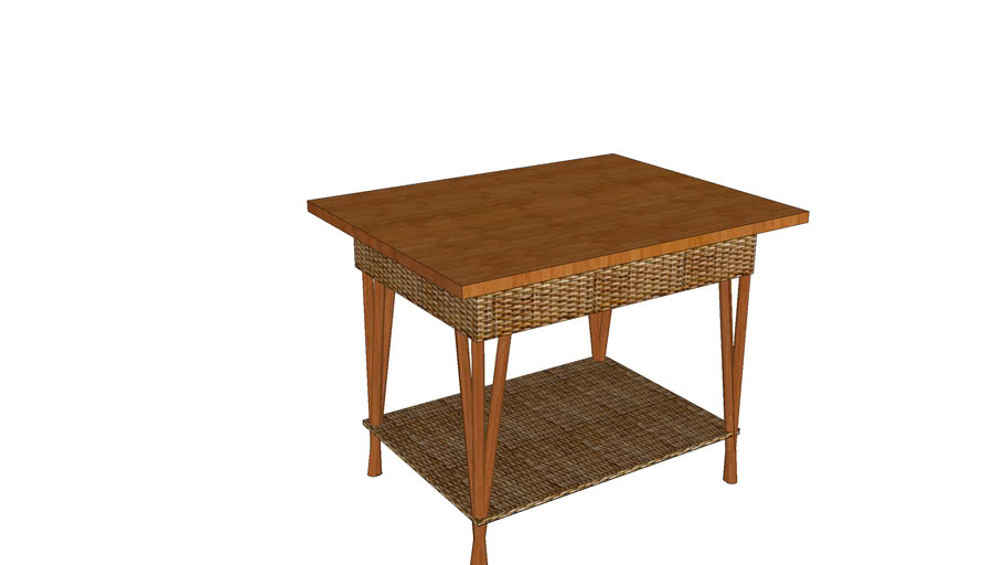 Bamboo and Wicker Table | 3D Warehouse