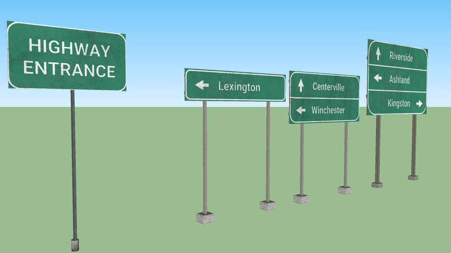 Interchange signs | 3D Warehouse
