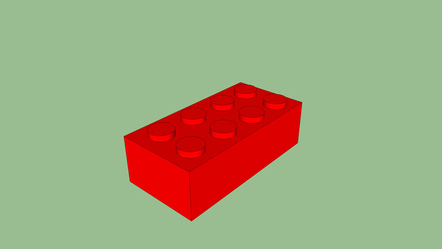 Red Lego Brick | 3D Warehouse