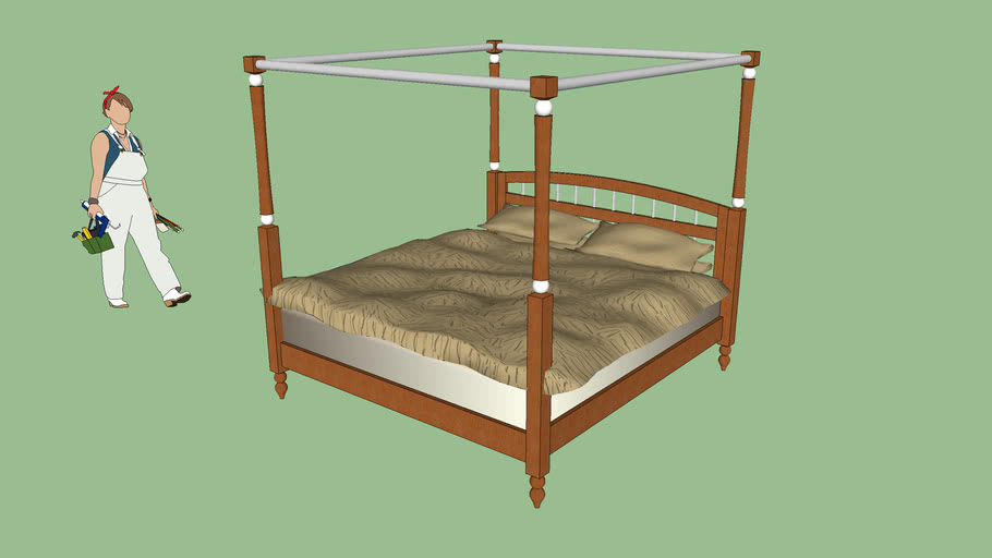 Four poster bed | 3D Warehouse