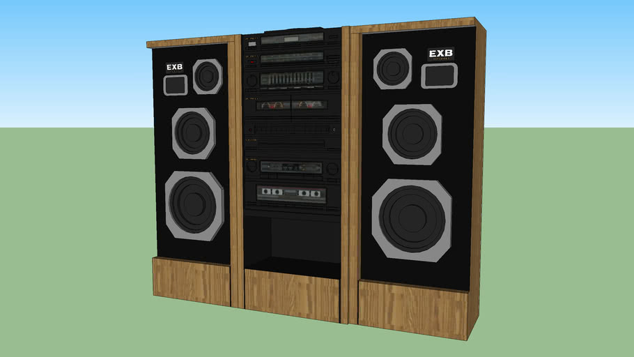 Soundesign 44R16S rack stereo system | 3D Warehouse