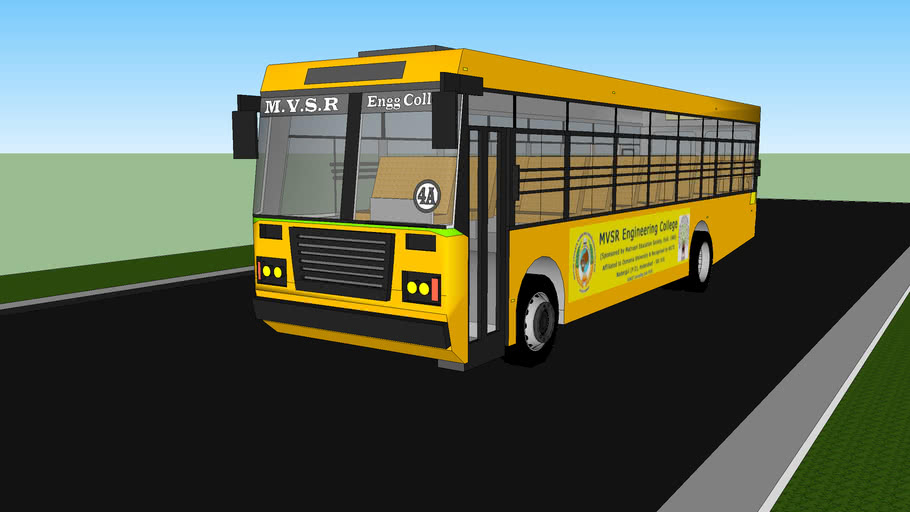 MVSR engineering college bus 4A | 3D Warehouse