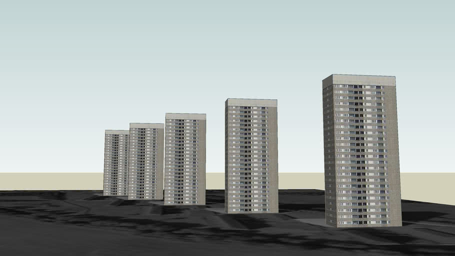 Kennishead Flats, Pollock, Glasgow | 3D Warehouse
