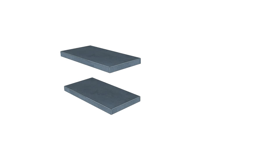 Slab Coke Porcelain Coping 596 × 295 with 40mm Downstand | 3D Warehouse