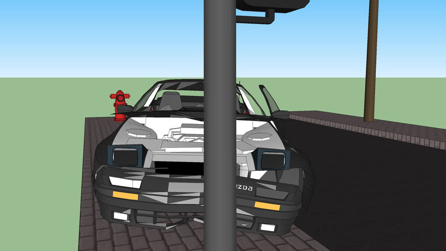 wrecked mazda rx 7 | 3D Warehouse