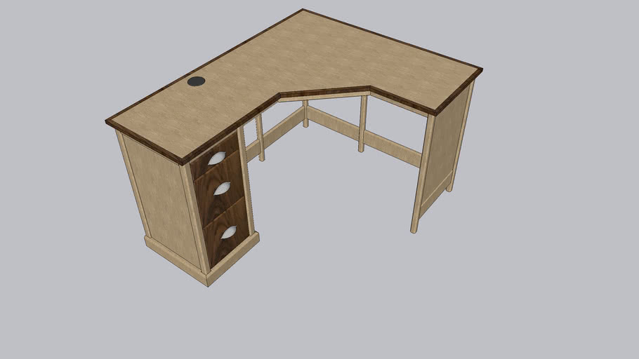Craftsman Corner Desk | 3D Warehouse