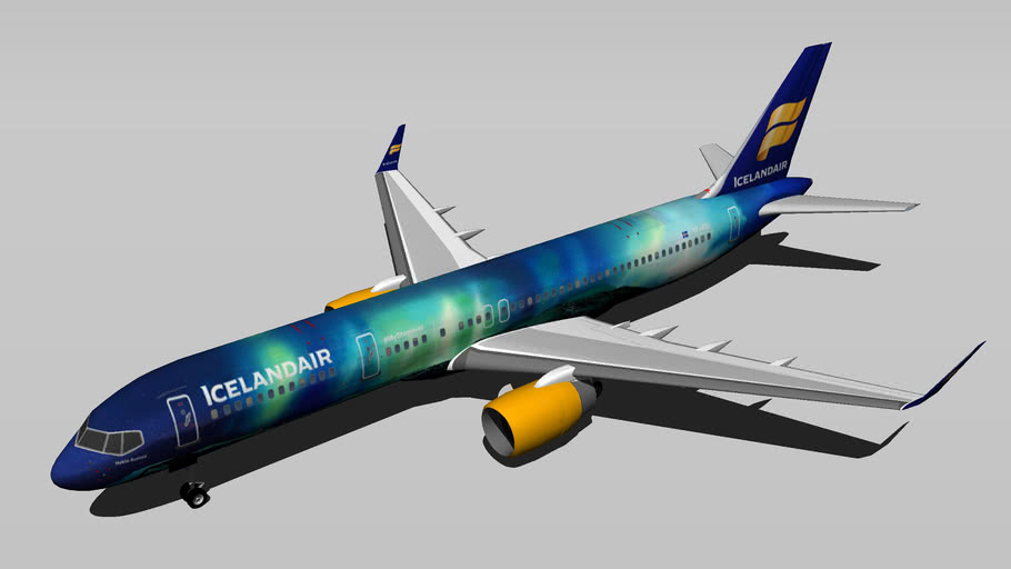 Icelandair Boeing 757-200W “Hekla Aurora” EDITED | 3D Warehouse