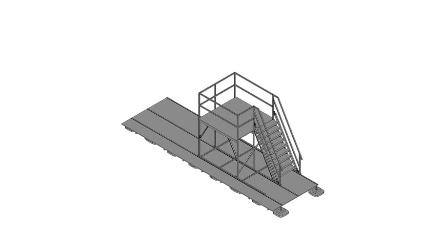 ACU Sliding Service Deck 2 level, L800 W230 - assembly - Walraven BIS ...