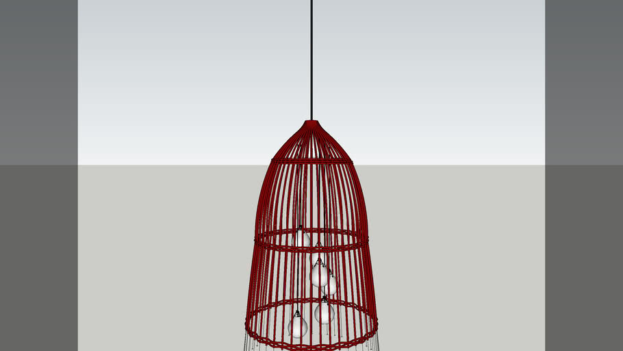 Lampara Jaula Mimbre Colgante ไฟสุ่มไก้ | 3D Warehouse