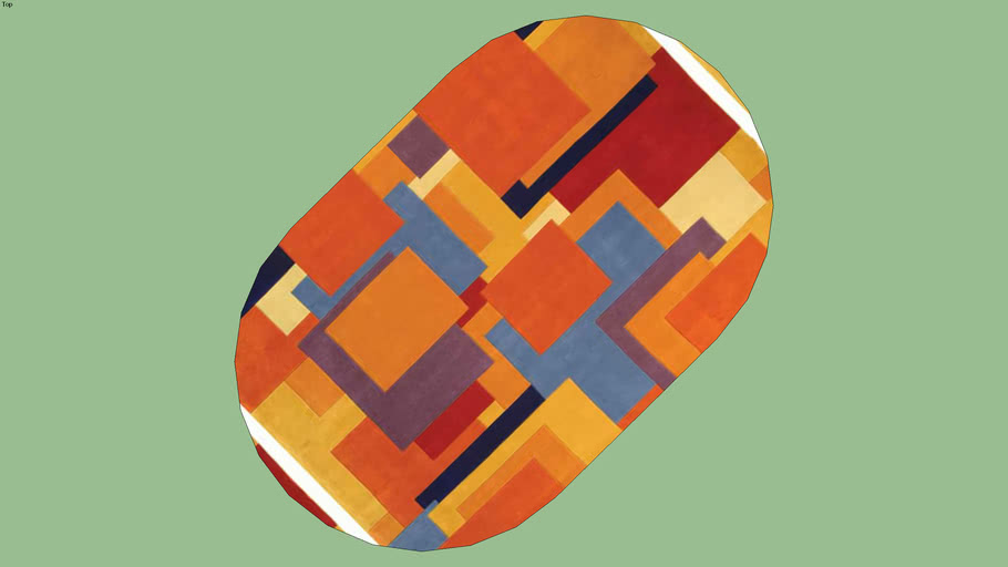 Oval 'Shapes' Rug | 3D Warehouse