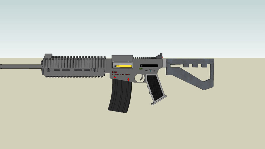 M5 ASSAULT WEAPON/ AUTOMATIC RIFLE (My first gun) | 3D Warehouse