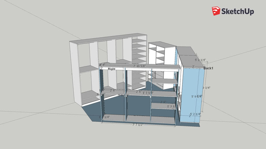 Walk in closet design | 3D Warehouse