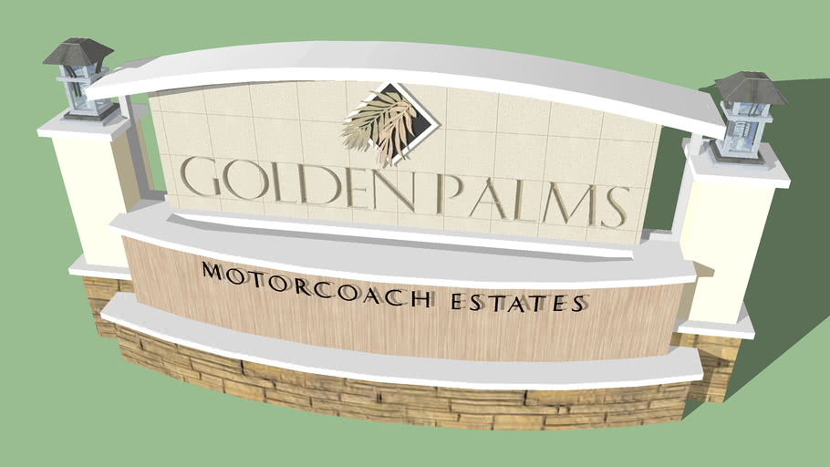 CONTEMPORARY MONUMENT SIGN DESIGN 2 | 3D Warehouse