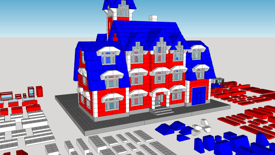 Virtual Lego - Victorian style mansion | 3D Warehouse