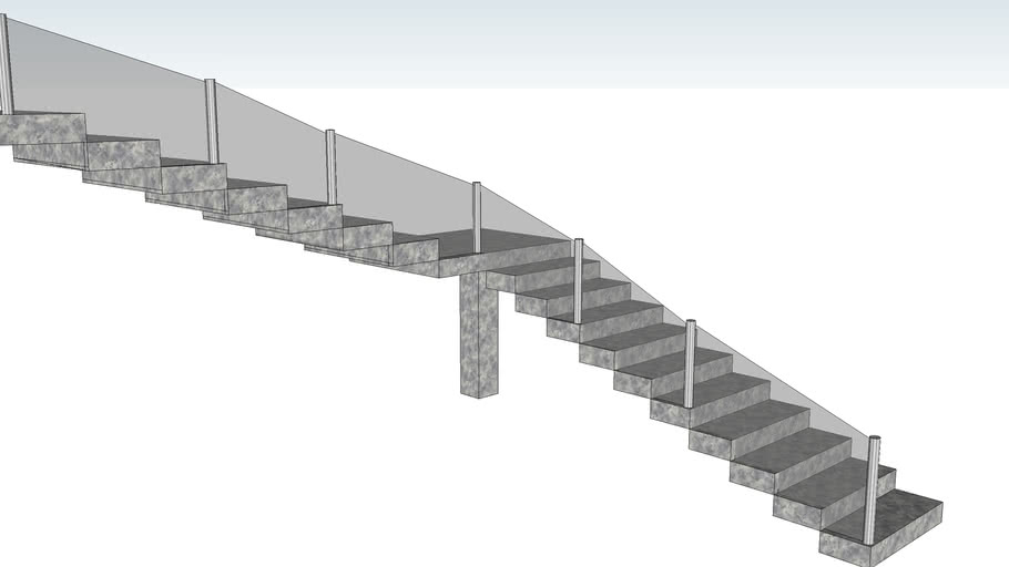 escada em L | 3D Warehouse