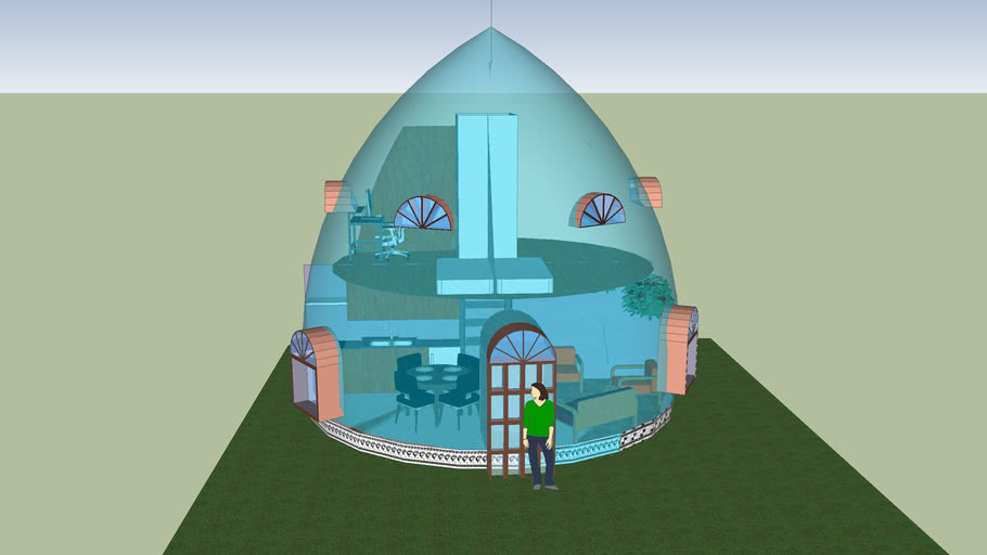 earthbag house, circular house, superadobe house, hiperadobe house | 3D ...