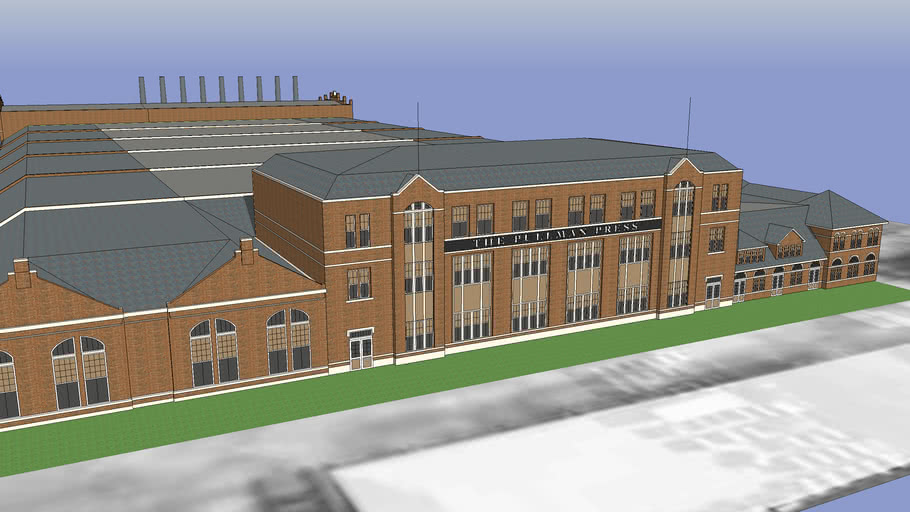 Pullman Palace Car Works: Rear Shops, Press, Art Glass, Kiln Area | 3D ...