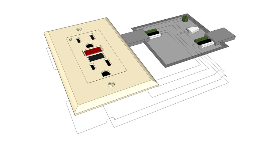 GFCI outlet | 3D Warehouse