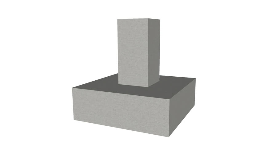 Spread Pier Footing 36inx36in - Detailed | 3D Warehouse