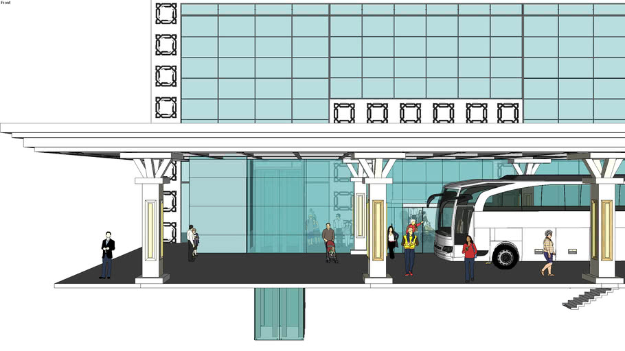 LUXURY HOTEL ENTRANCE CANOPY | 3D Warehouse