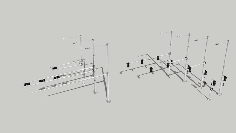 Straight Steel mast arms | 3D Warehouse