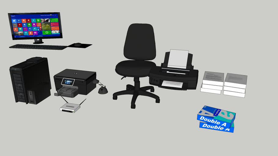 COMPUTER SET with Reflection etc. | 3D Warehouse