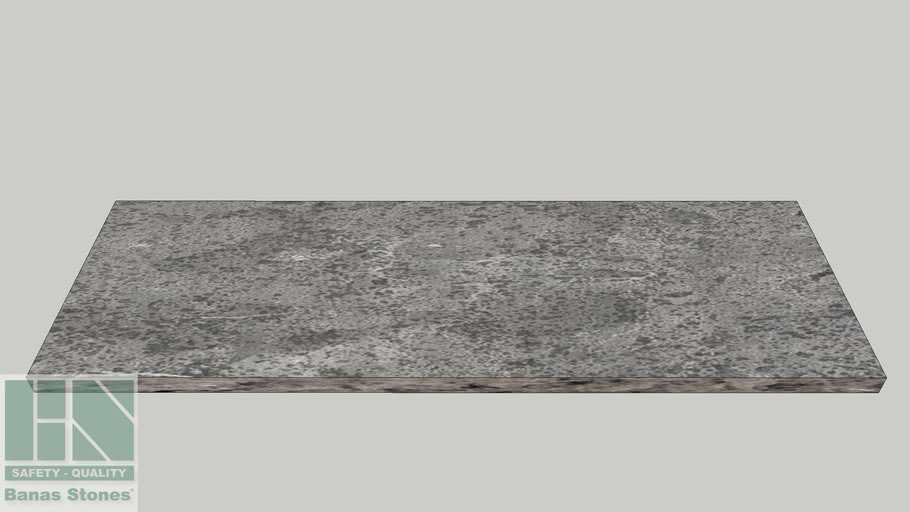 Banas Stones Natural Jumbo Slabs - 24' x 72' - Silver Grey | 3D Warehouse