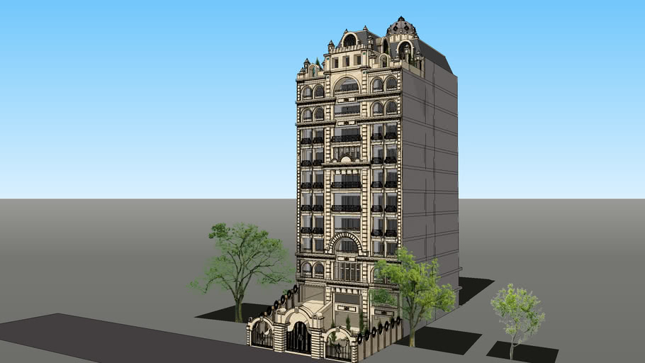 Classic facade design with a lot of details-02 | 3D Warehouse