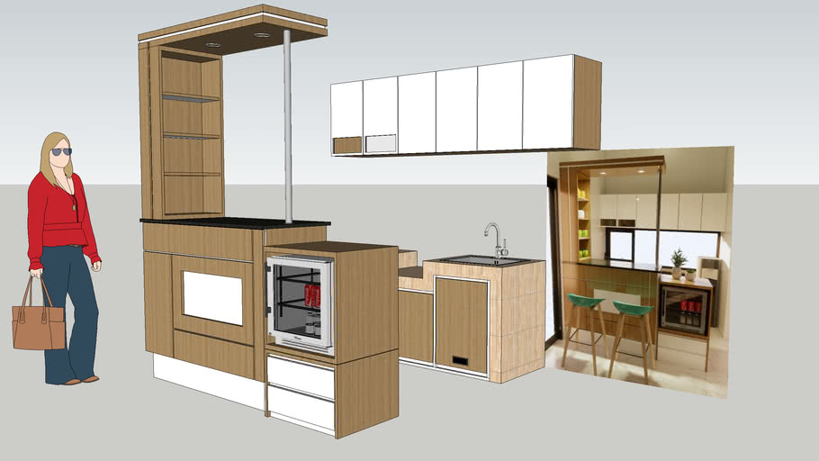 MINIMALIST KITCHENSET AND MINI BAR | 3D Warehouse