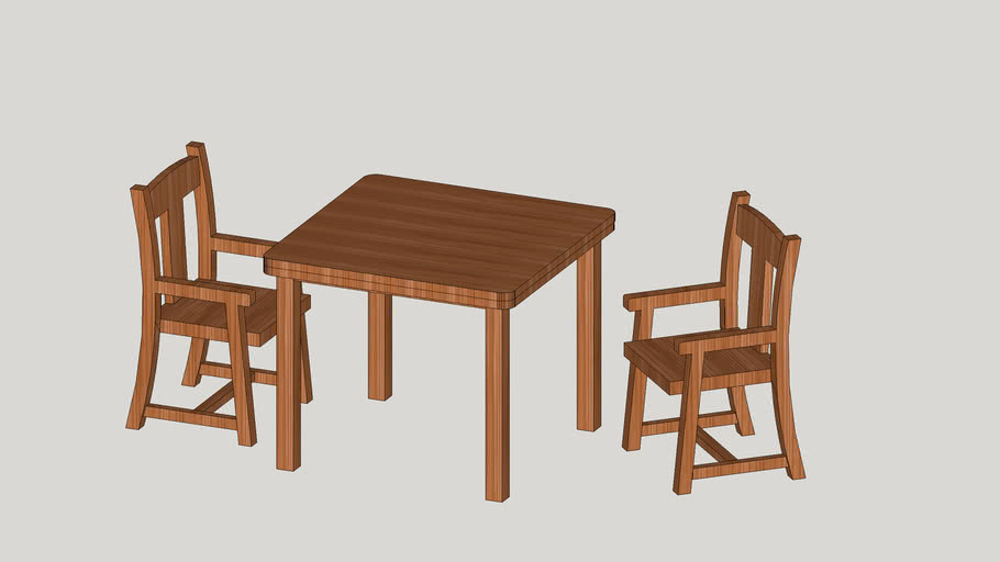 Child Table & Chairs | 3D Warehouse
