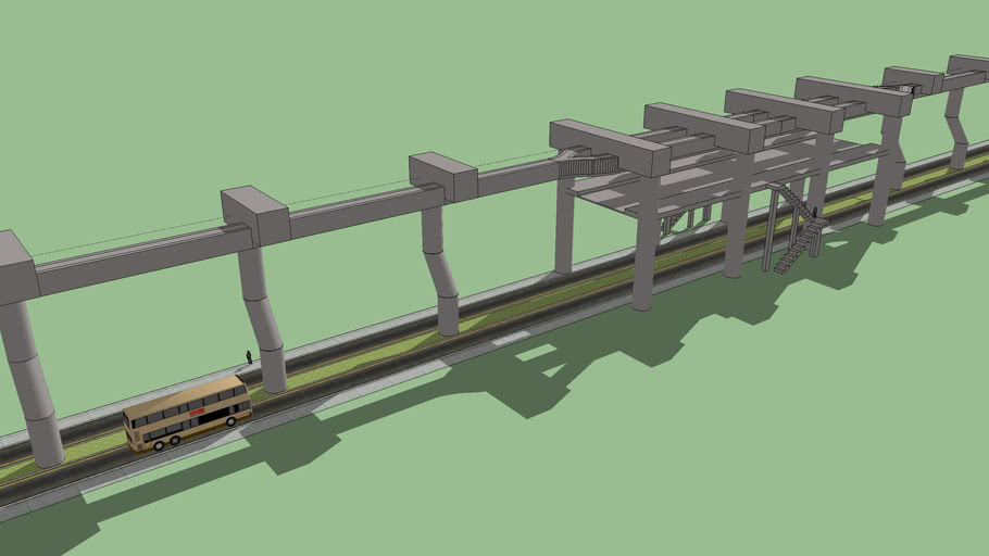 SAFEGE Monorail Track Structure | 3D Warehouse