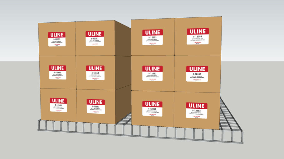 Uline S-12535 Boxes | 3D Warehouse