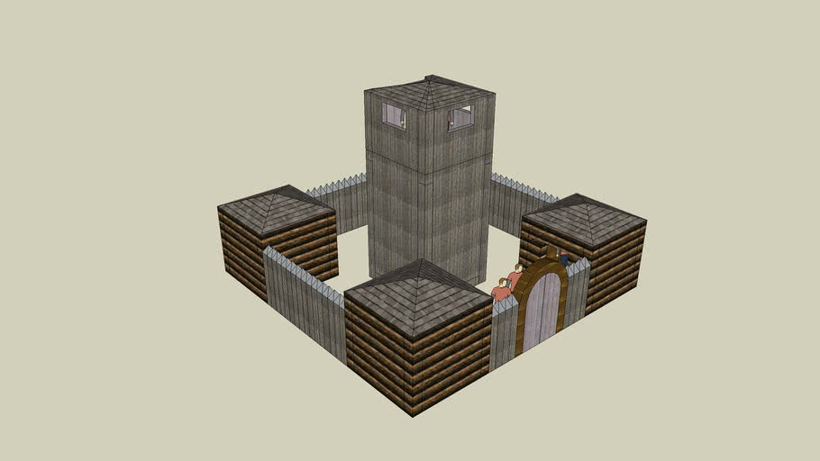 Wooden small stronghold ;D | 3D Warehouse