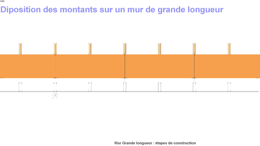Disposition des montants mur grande longueur | 3D Warehouse