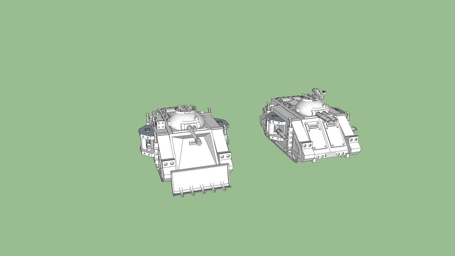Epic-scale Predator tanks (40k) | 3D Warehouse