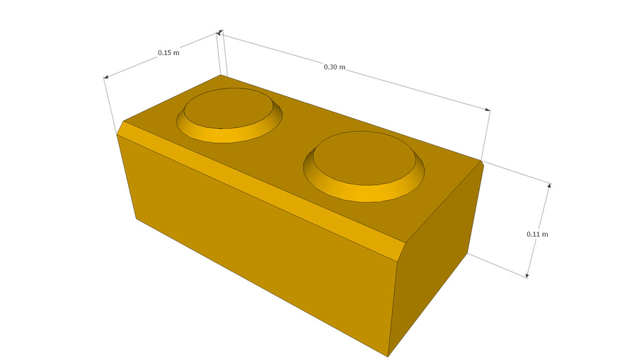 Bloque BTC 30x15x11 cm | 3D Warehouse