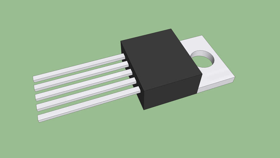 LM2576 TO-220 Switching Regulator IC | 3D Warehouse